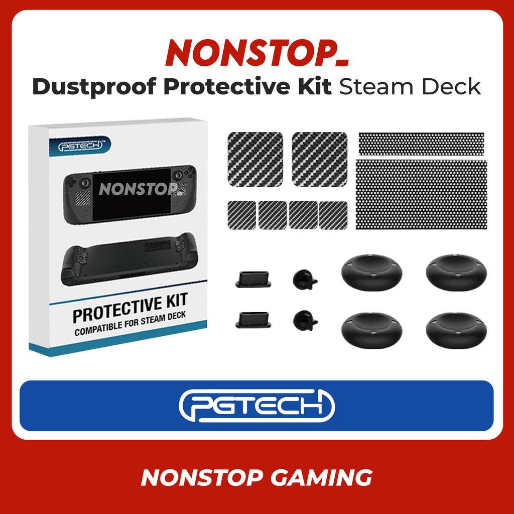PGTECH Steam Deck Dustproof Protective Kit Anti-Dust Cover Silicone Dust Filter USB Plug GP-812 ...