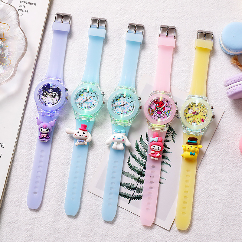 Relo Kids New Sanrio Cartoon Kids Watch Gift Box Set Kuromi StellalLou ...