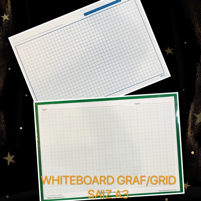 WHITEBOARD PETA GRAF | WHITEBOARD GRID A3 saiz GRAPH BOARD | Shopee ...
