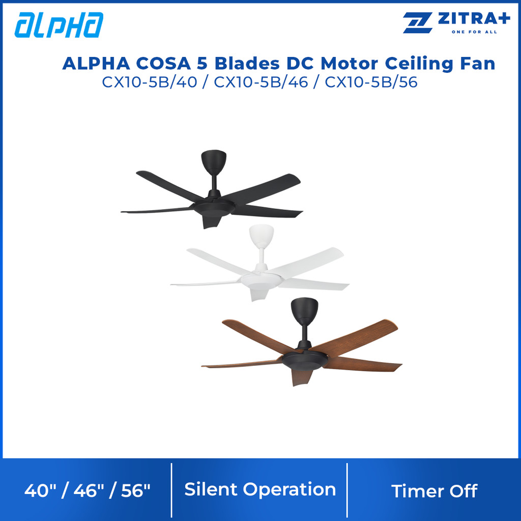 ALPHA COSA 5 Blades DC Motor Ceiling Fan CX10-5B/40 /CX10-5B/46 /CX10 ...