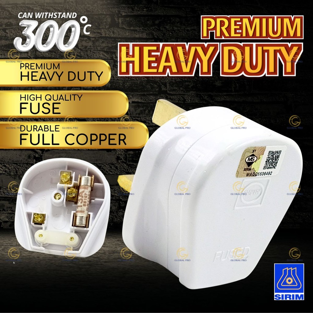 SIRIM 13A HEAVY DUTY Plug 13A Plug Fused UK PLug Socket Tahan Panas ...