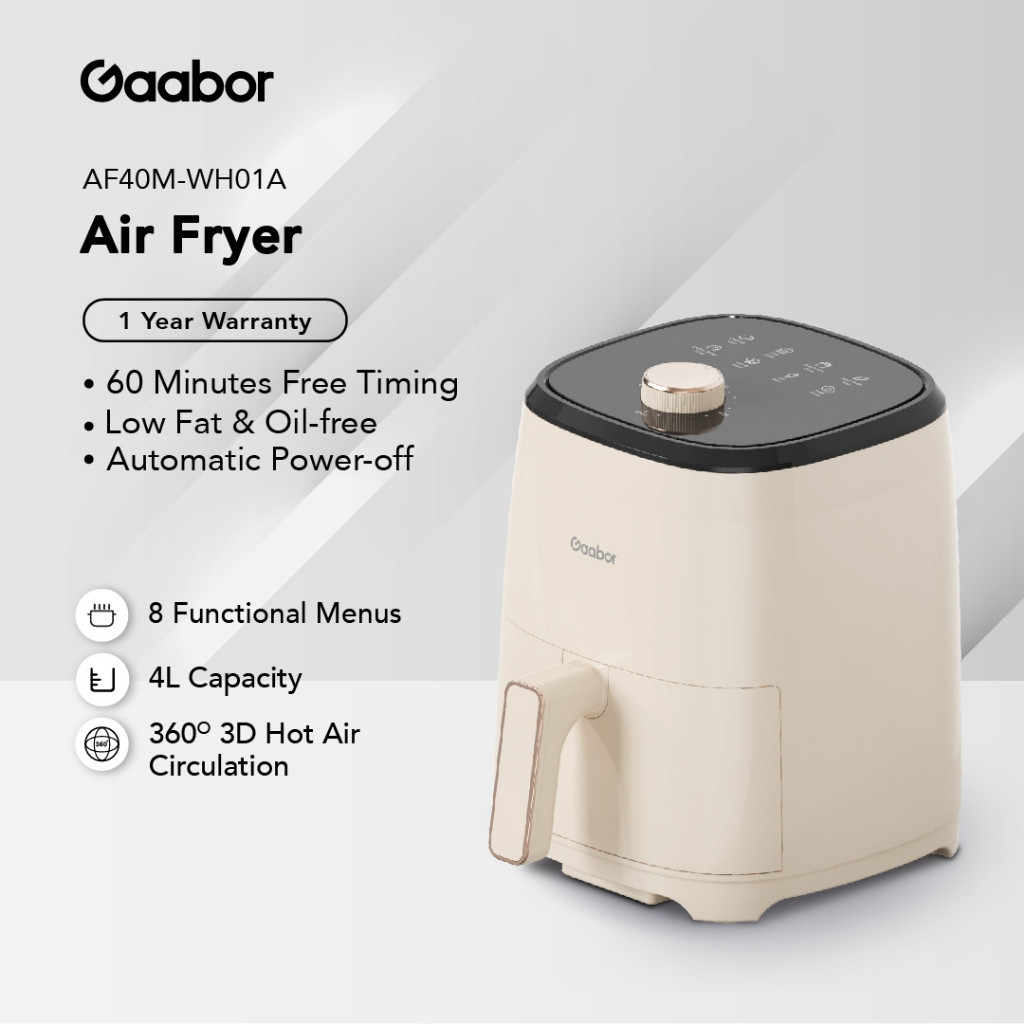 Gaabor Flash Deal Bundle 4L Air Fryer AF40M-WH01A and 5L Rice Cooker ...