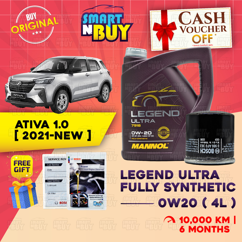 Mannol Engine Oil 0W20 Fully Synthetic Original Minyak Hitam Kereta ...
