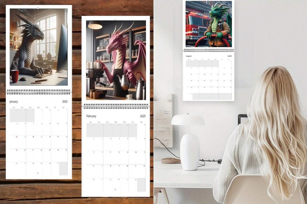 XPS Dragon Professions Calendar Dragon Art Wall Calendar 2025 Dragon ...