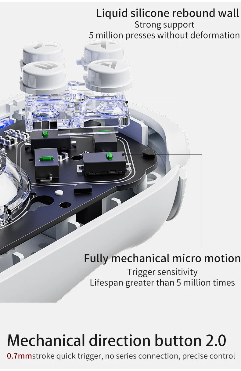 AOLION J20 left and right Hall joystick split game controller JoyCon ...