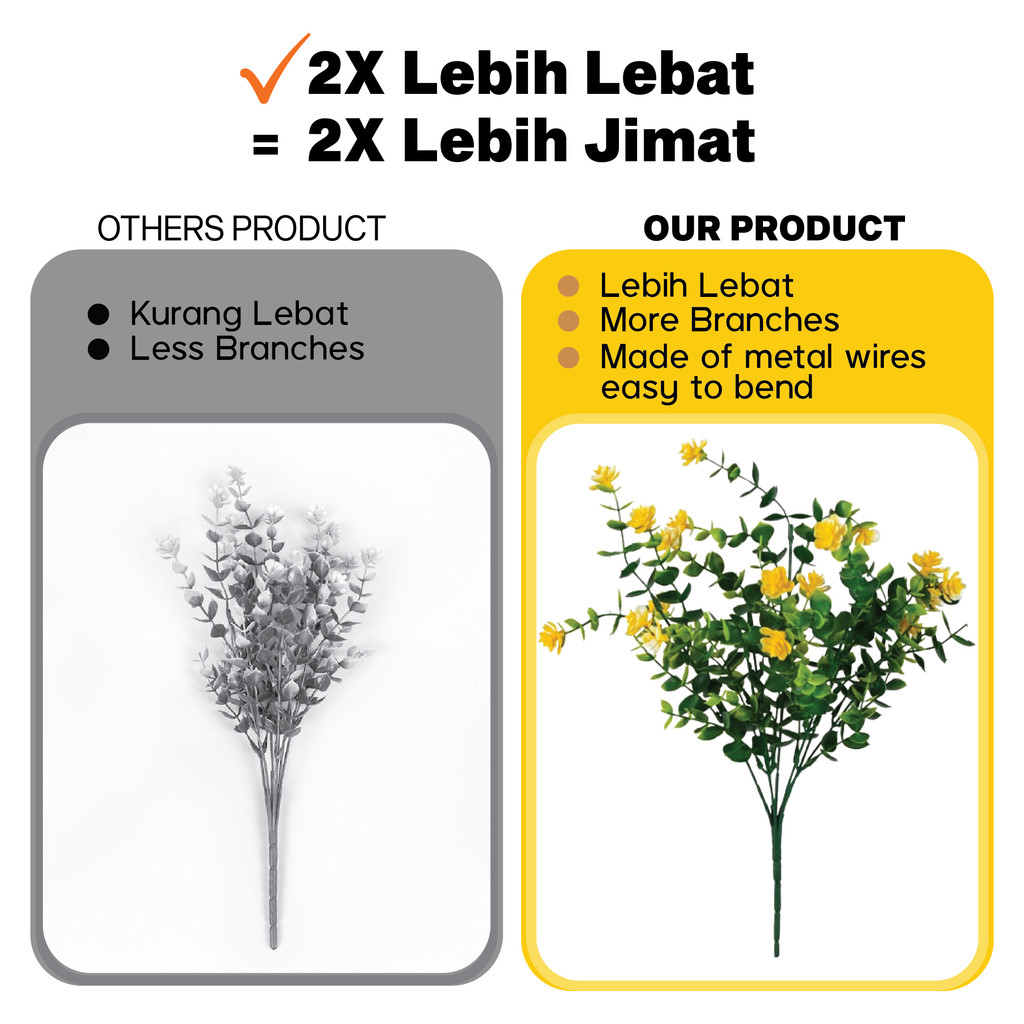 Artificial Leaf Fake Leaves Fake Flower Daun Hiasan Rumah Home ...