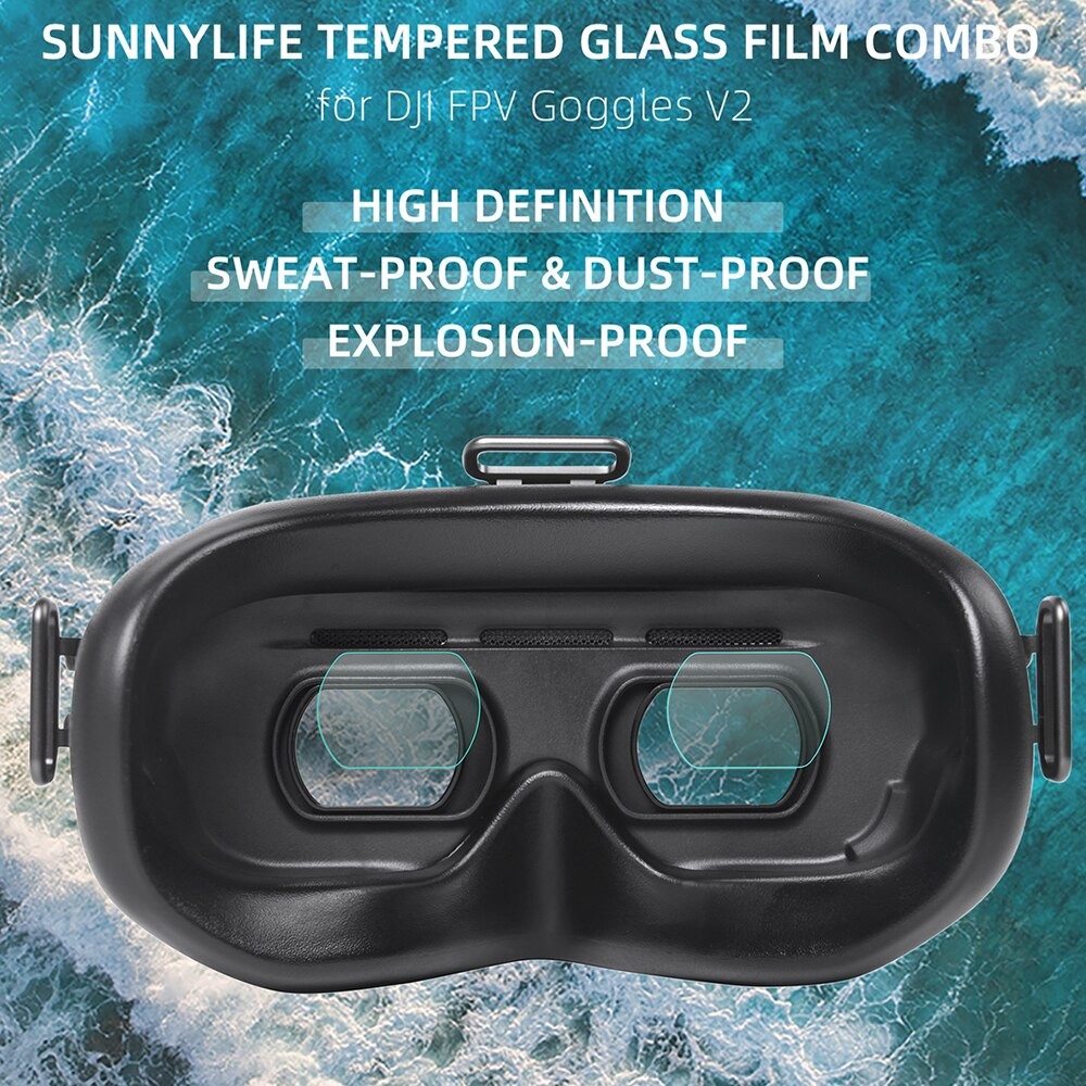 in stock Sunnylife Tempered Glass Film Combo for DJI FPV Goggles V2 ...