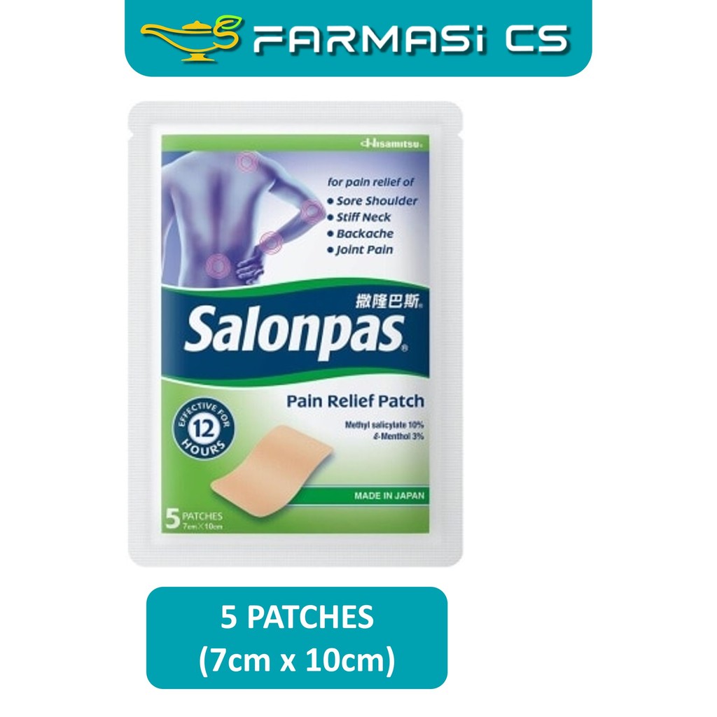 Hisamitsu Salonpas Pain Relief Patch 5 Patches (7cm x 10cm) MADE IN ...