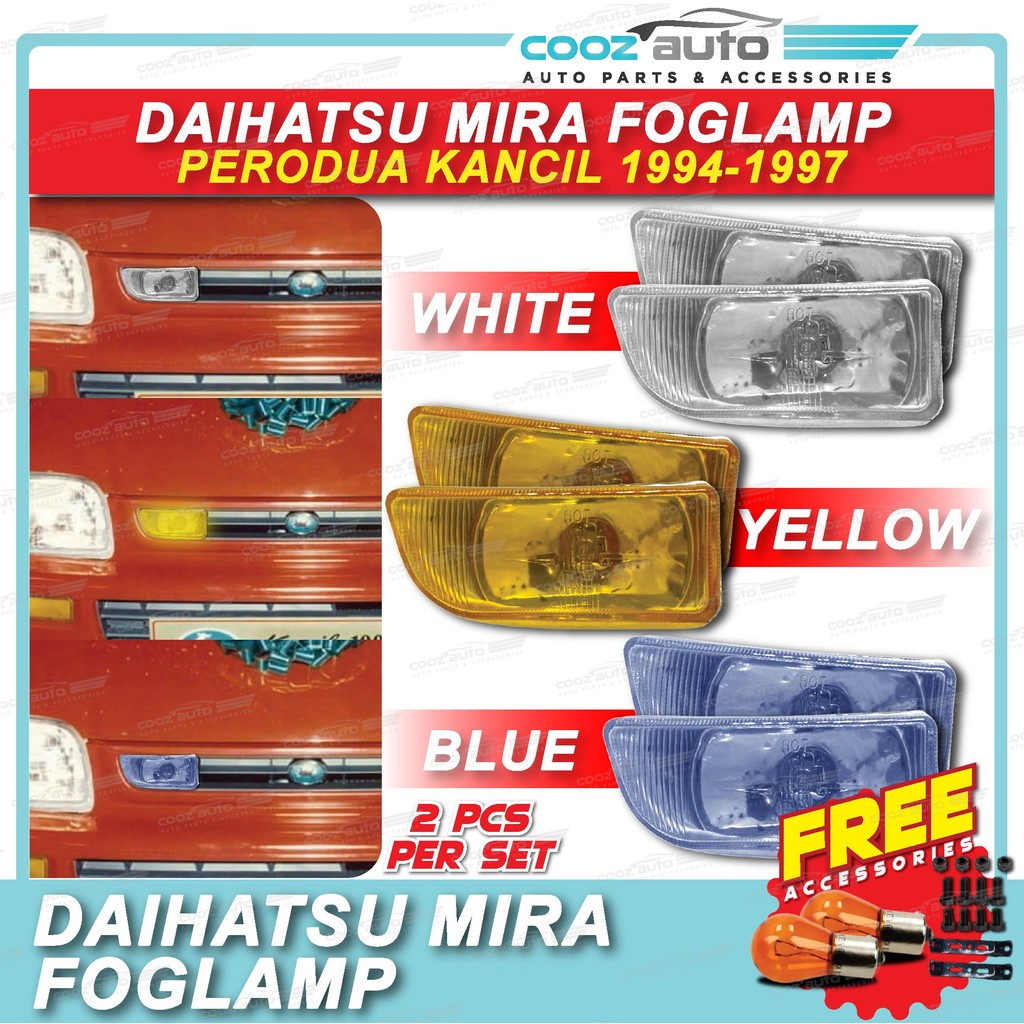 Perodua Kancil 1994 L5 L2S MIRA (105) Foglamp Fog lamp White Blue ...