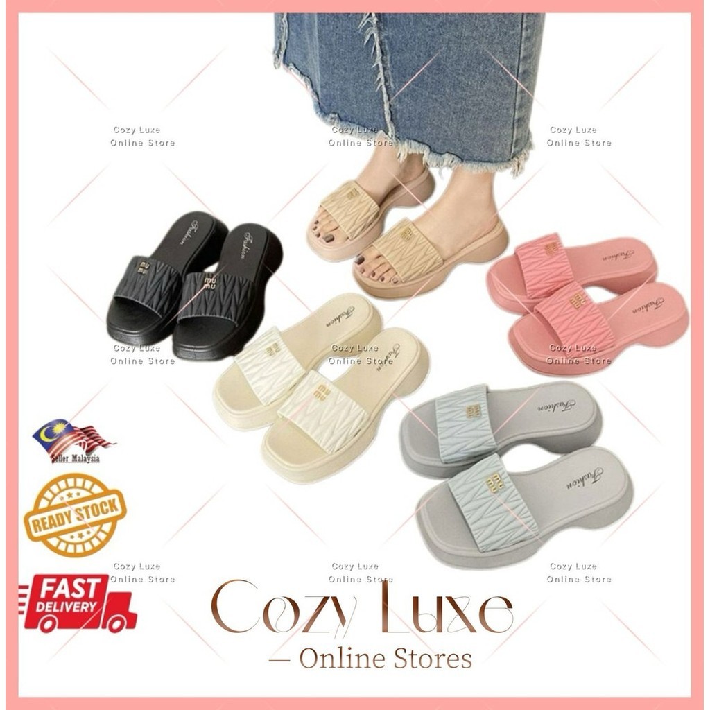 READY STOCK Selipar Women Casual Slippers Summer Soft Sole Flip Flops ...