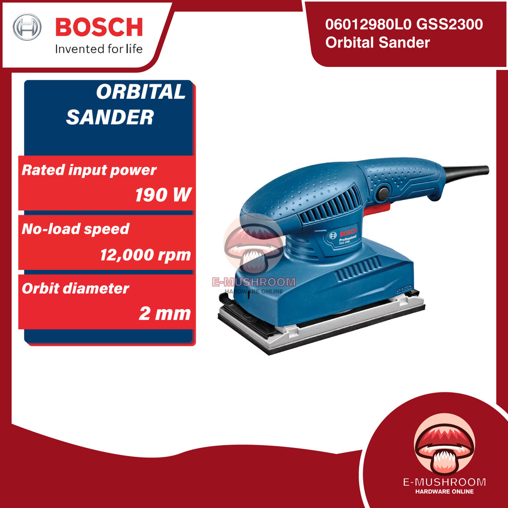 Bosch GSS 2300 Orbital Sander 190W Bosch Sander Random Orbital Sander ...