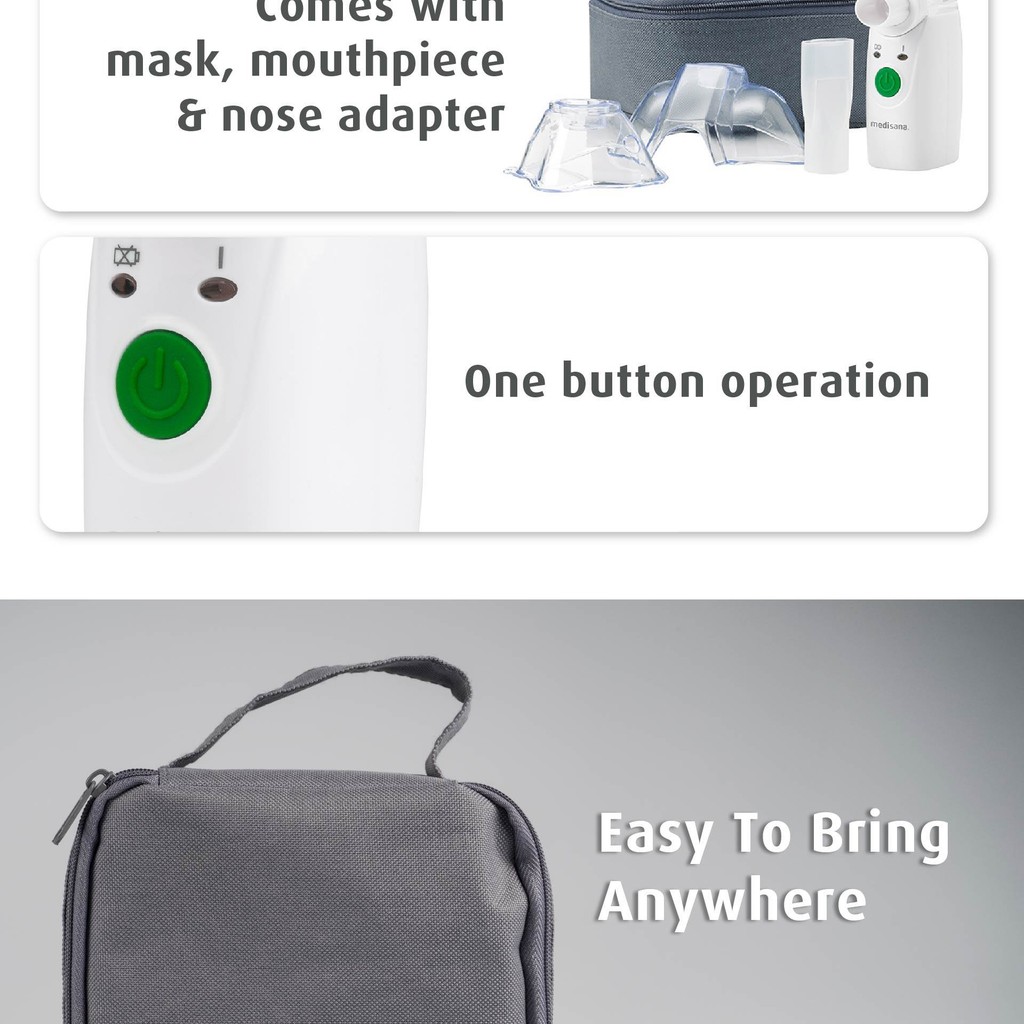 Medisana IN525 Ultrasound Inhaler Inhalator /Inhaler Ultrasonik Mudah ...