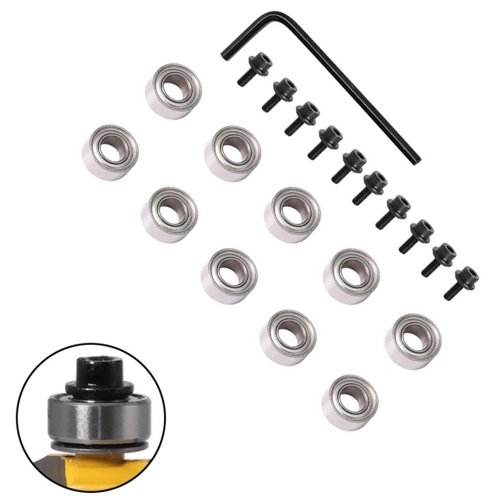 [Super] 10pcs Router Bits Top Mounted Ball Bearings Guide For Router ...