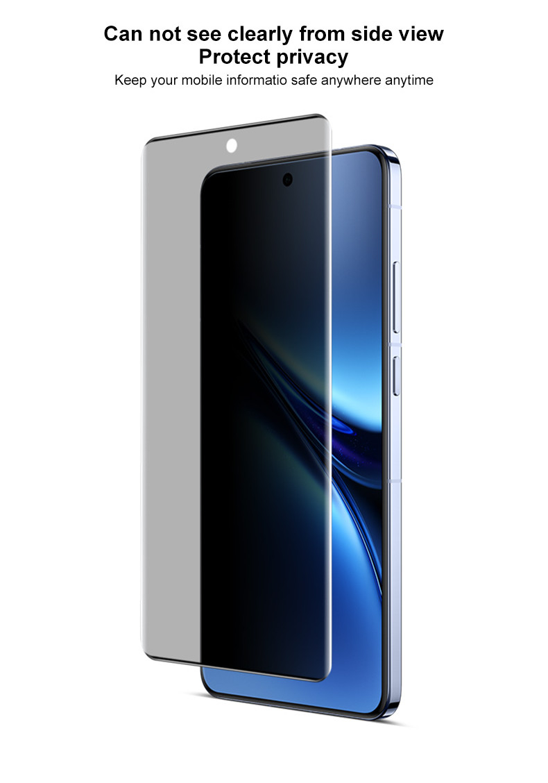 For Vivo X200 Pro 5G Glass IMAK 3D Curved Privacy Tempered Glass for Vivo X200 Pro 5G Film ...