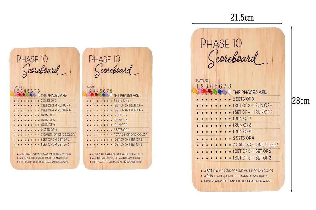 KDCL- Compact Score Tracker Family Party Game Scoreboard Wooden ...