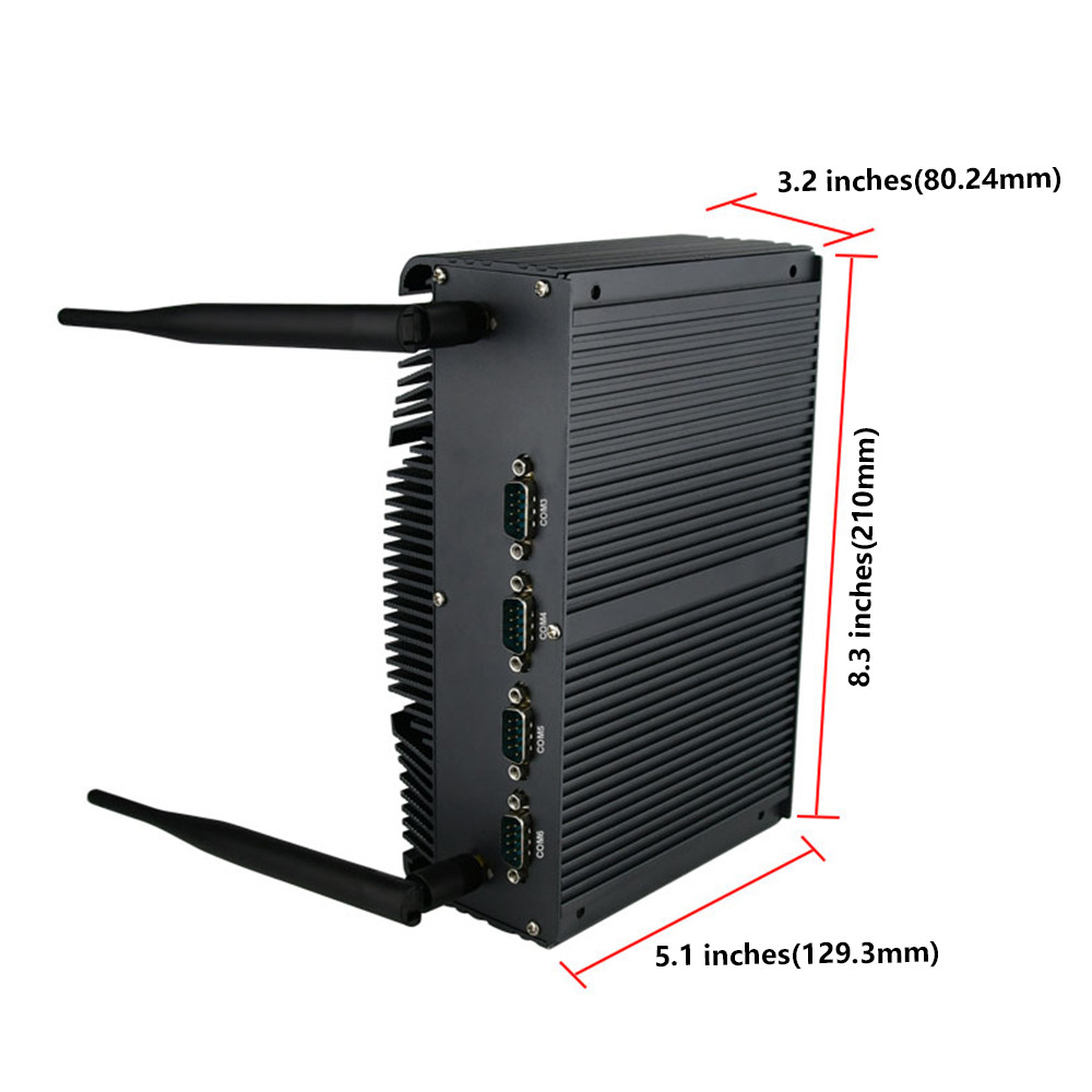 New style Mini PC Intel 3855U/i3-6100U/i5-6200U 6*RS232 DDR3 8USB 6COM ...