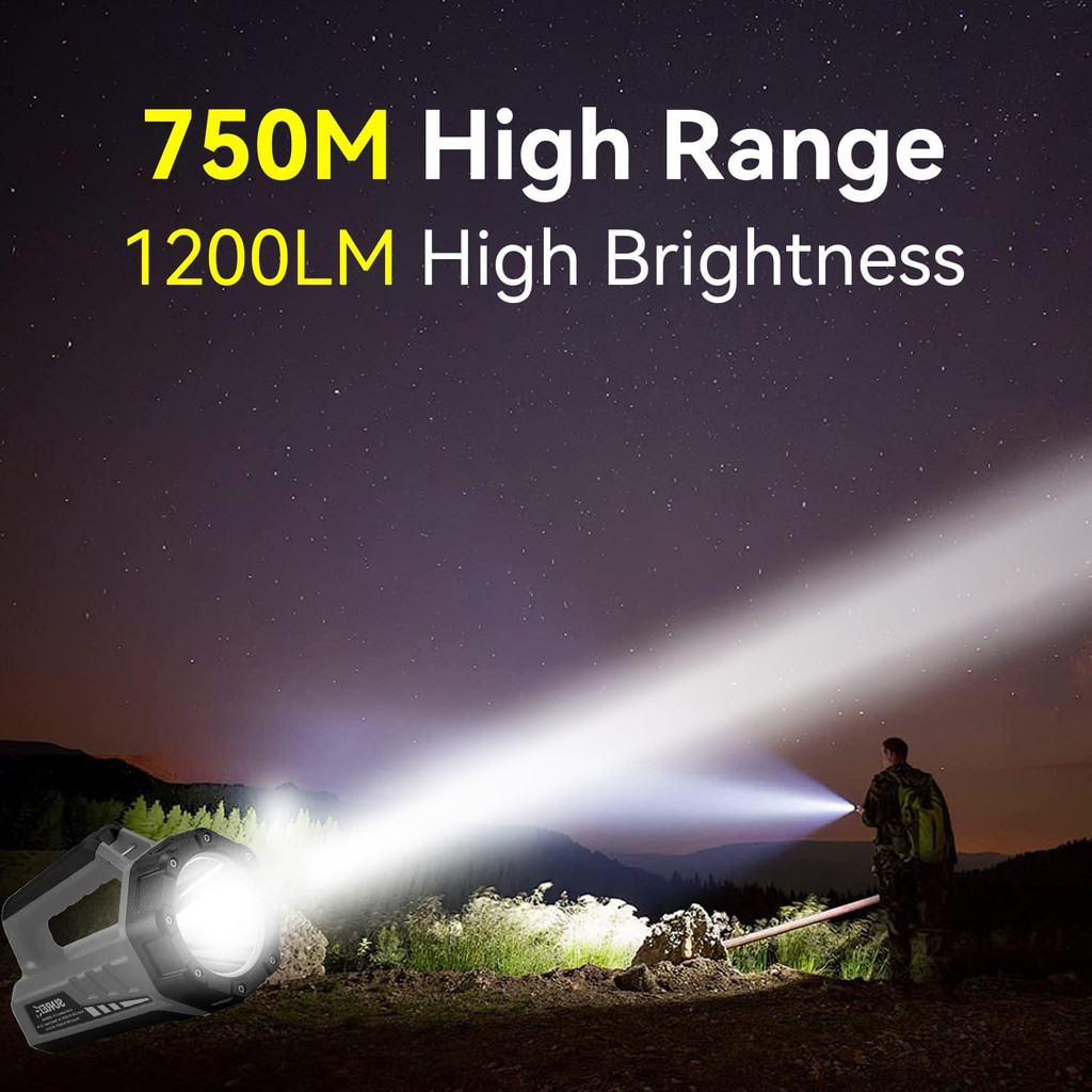 SUNREI TZ1200 Multipurpose Long Distance Flashlight Emergency Outdoor ...