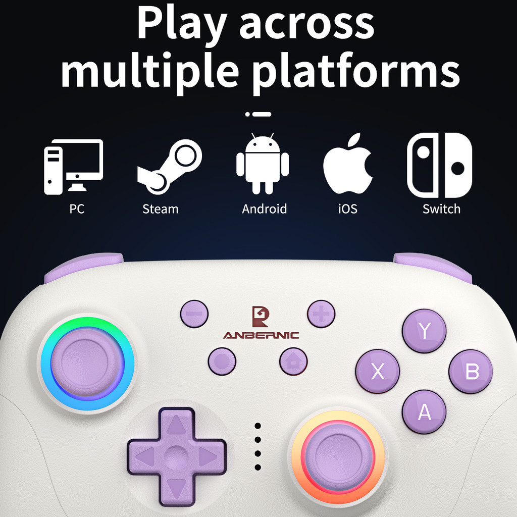 ANBERNIC RG P01 RGP01 Gamepad Wired Wireless Bluetooth RGB Hall Effect ...