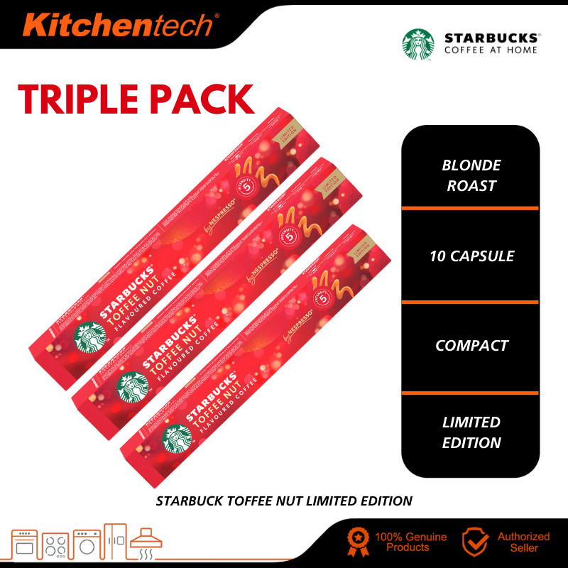 Starbucks Toffee Nut by Nespresso Medium Roast Coffee, 10 Capsules ...