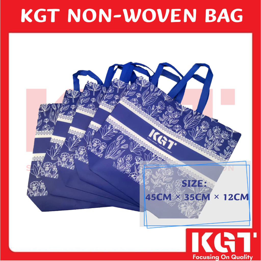 KGT NON-WOVEN BAG BLUE COLOR BEG GUNI KGT WARNA BIRU ANNIVERSARY 30TH ...