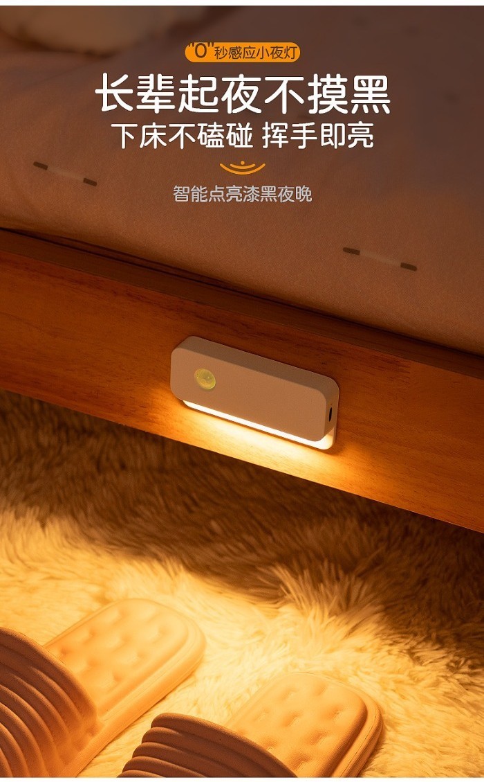 LED Smart Sensor Night Light Wireless Type-C Rechargeable Sensor Wall ...