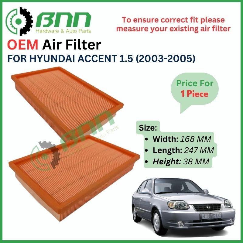 [BNN] Hyundai Accent 1.5 Air Filter - (28113-22600) | Shopee Malaysia