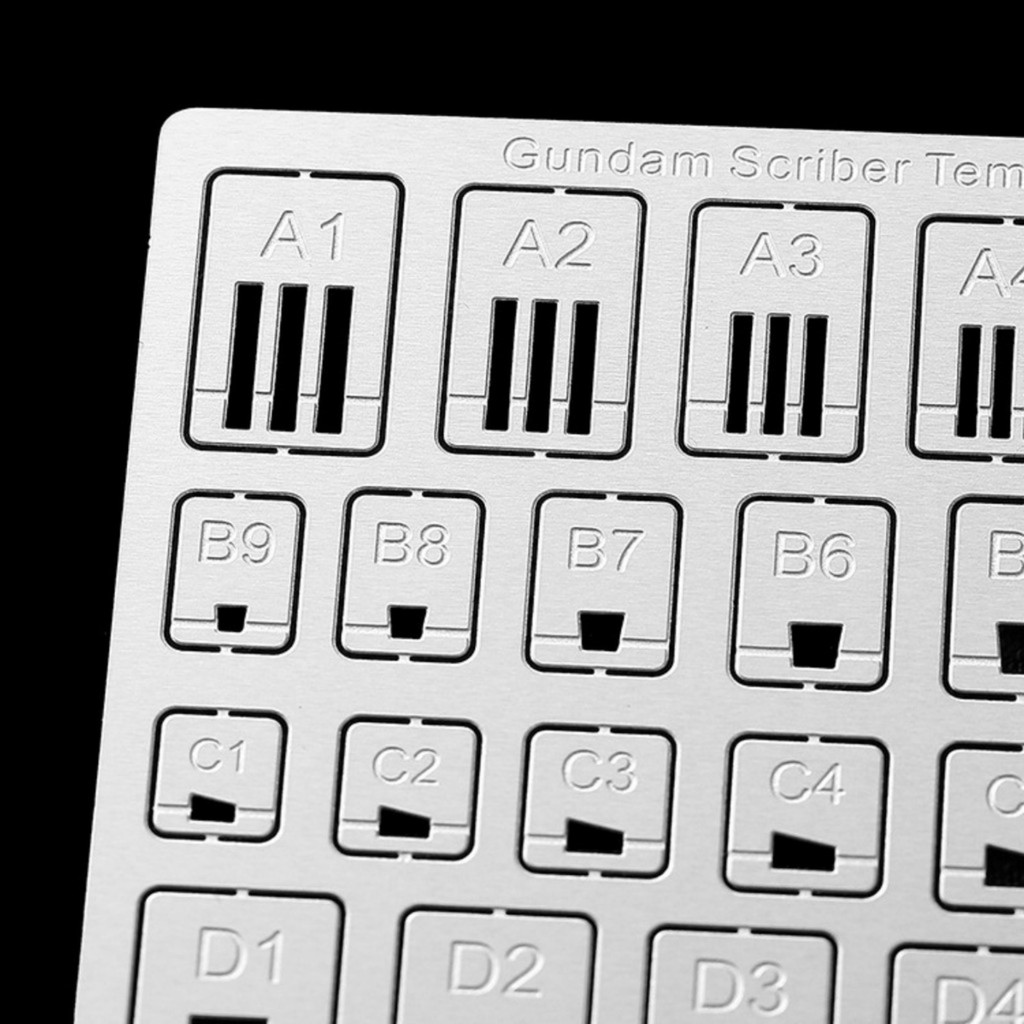 Alexen AJ0097 Flat and Folding Scribing Ruler Gundam Scriber Template ...