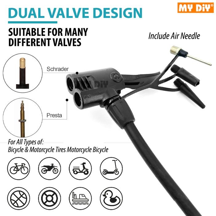 MYDIYHOMEDEPOT - Hand Pump BUSTER Bicycle Pump Multipurpose Bicycle ...