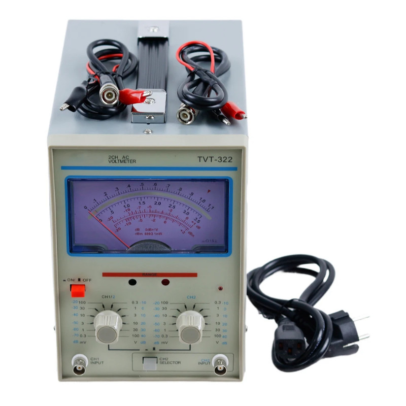 TVT-322 Dual Channel Milivoltmeter Double Needle Millivoltmeter New ...