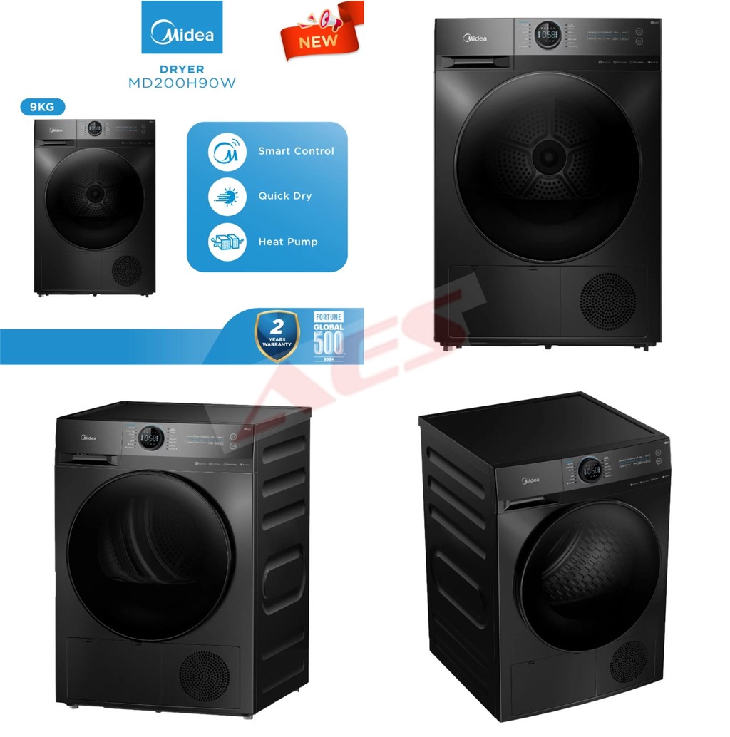 CAN SETUP MIDEA MD200H90W 9.0KG HYGIENE QUICK DRY LUNAR DIAL ANTI ...