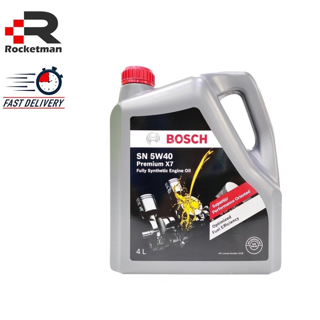 BOSCH PREMIUM X7 5W40 FULLY SYNTHETIC ENGINE OIL 4L | Shopee Malaysia