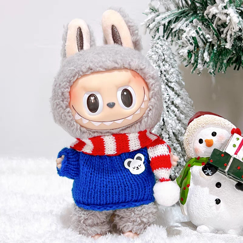 High Neck Sweater or Scarf or Hat for Labubu Dolls Christmas Style Free ...