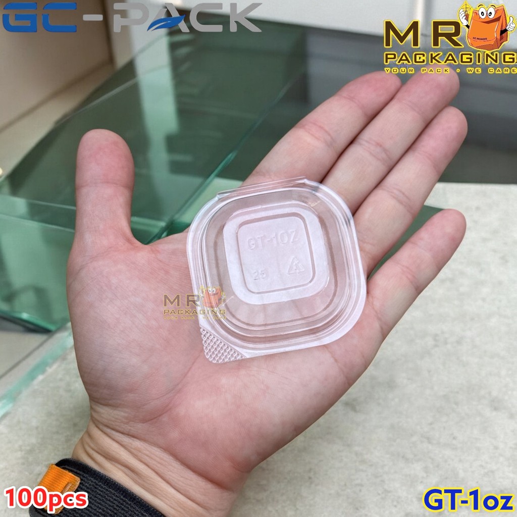 1oz BX-245 GT-1oz Plastic Sauce Container [ 100pcs± ] 1 oz Hinged Lid ...