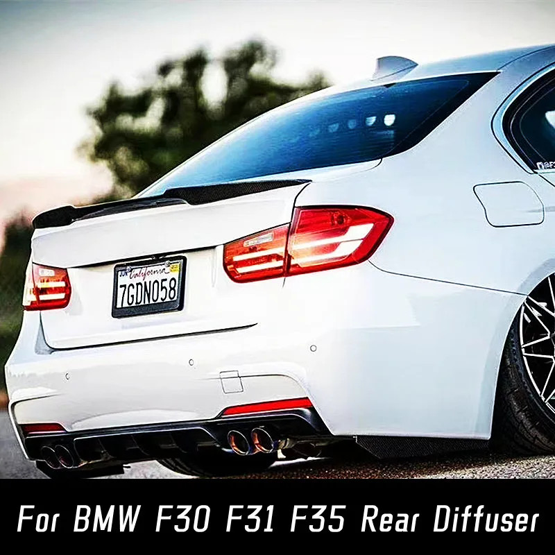 For BMW 3 Series F30 F31 F35 M Sport 4 Door Sedan Real Carbon Fibe Rear ...