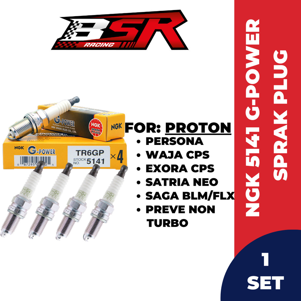 NGK 5141 G-Power Platinum Alloy Spark Plugs For Proton Saga Blm/ Flx ...