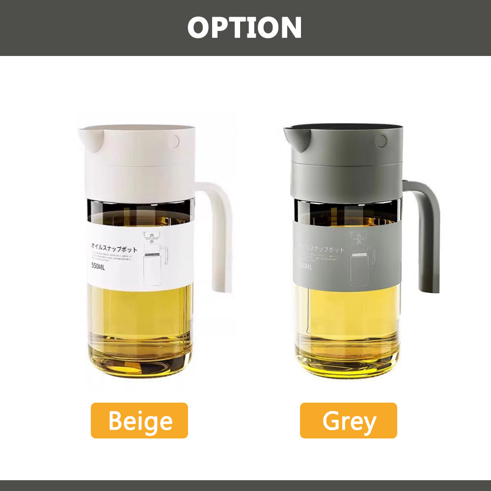 [550ml] Worthbuy Glass Oil Bottle Kitchen Utensils Liquids Dispenser ...
