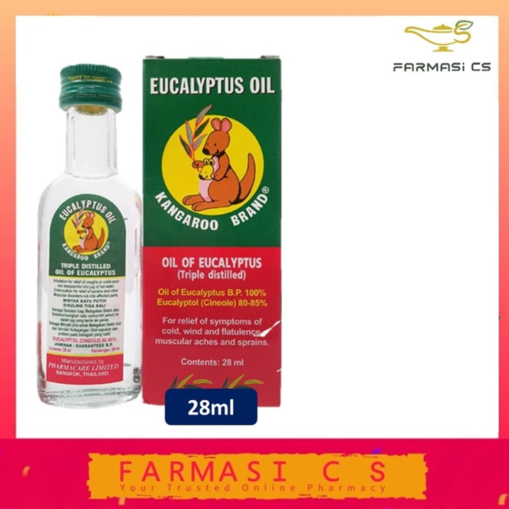 Kangaroo Brand Eucalyptus Oil 28ml EXP: 11/2027 [ FARMASI CS ] | Shopee ...