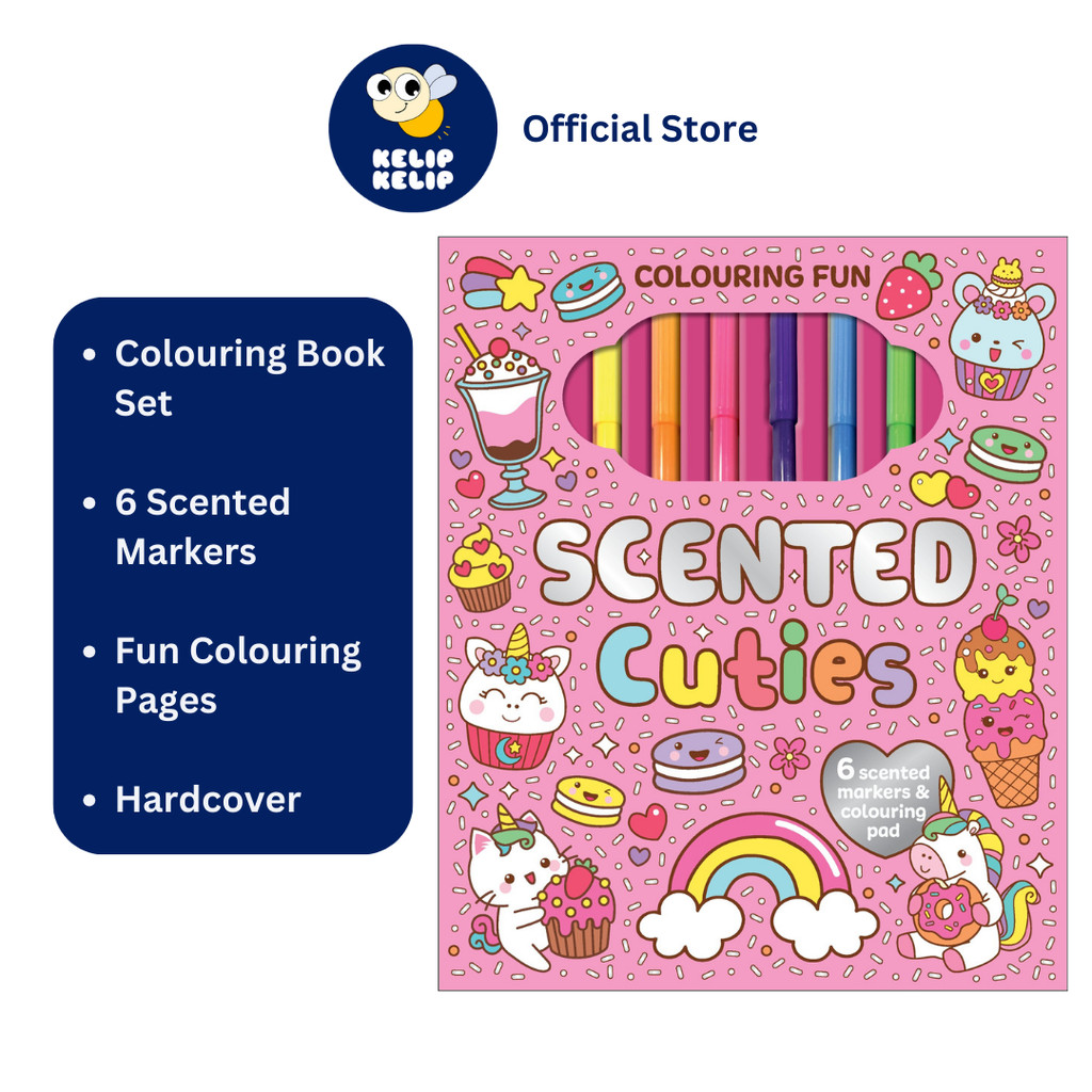 Scented Cuties Markerific Colouring Book Gift Set For Kids To Color ...