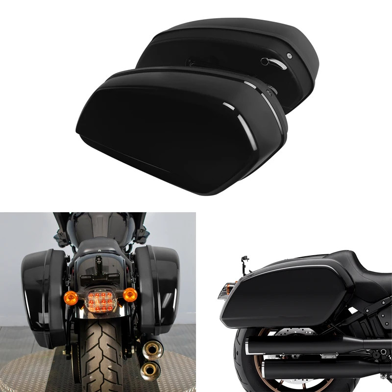 Gloss Black Saddlebags Bags For Harley Softail Low Rider ST FXLRST 2022 ...