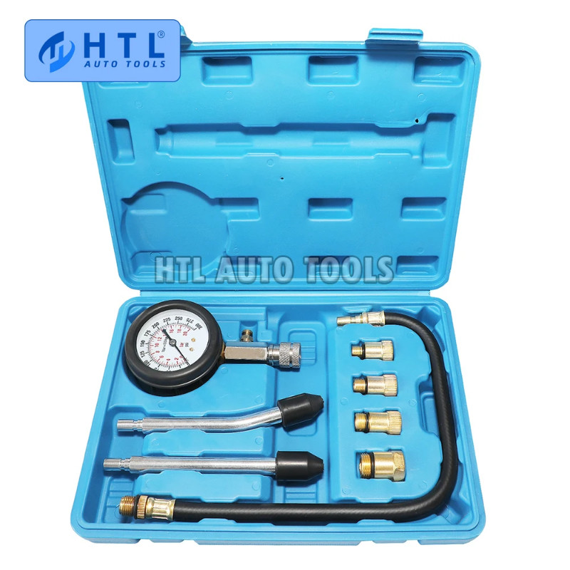 Compression Tester Pressure Gauge Tester Kit Motor Auto Petrol Gas ...