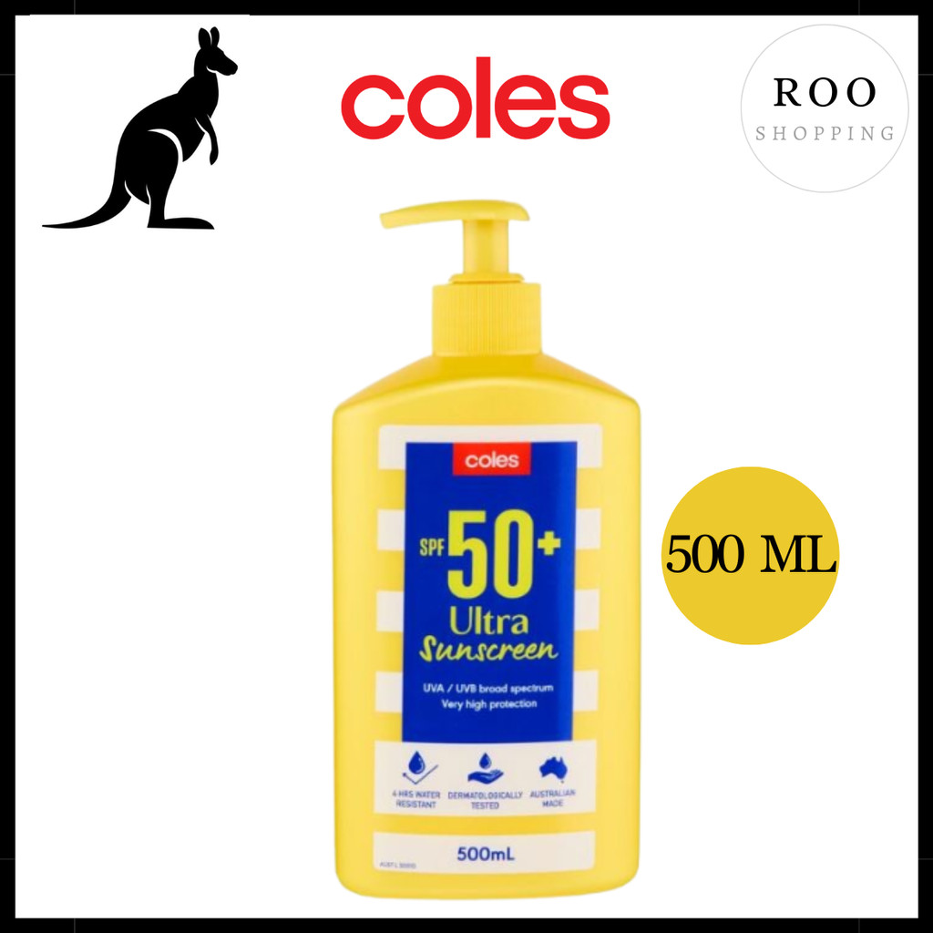 Coles SPF 50+ Sunscreen Ultra Pump 1L 500ML | Shopee Malaysia