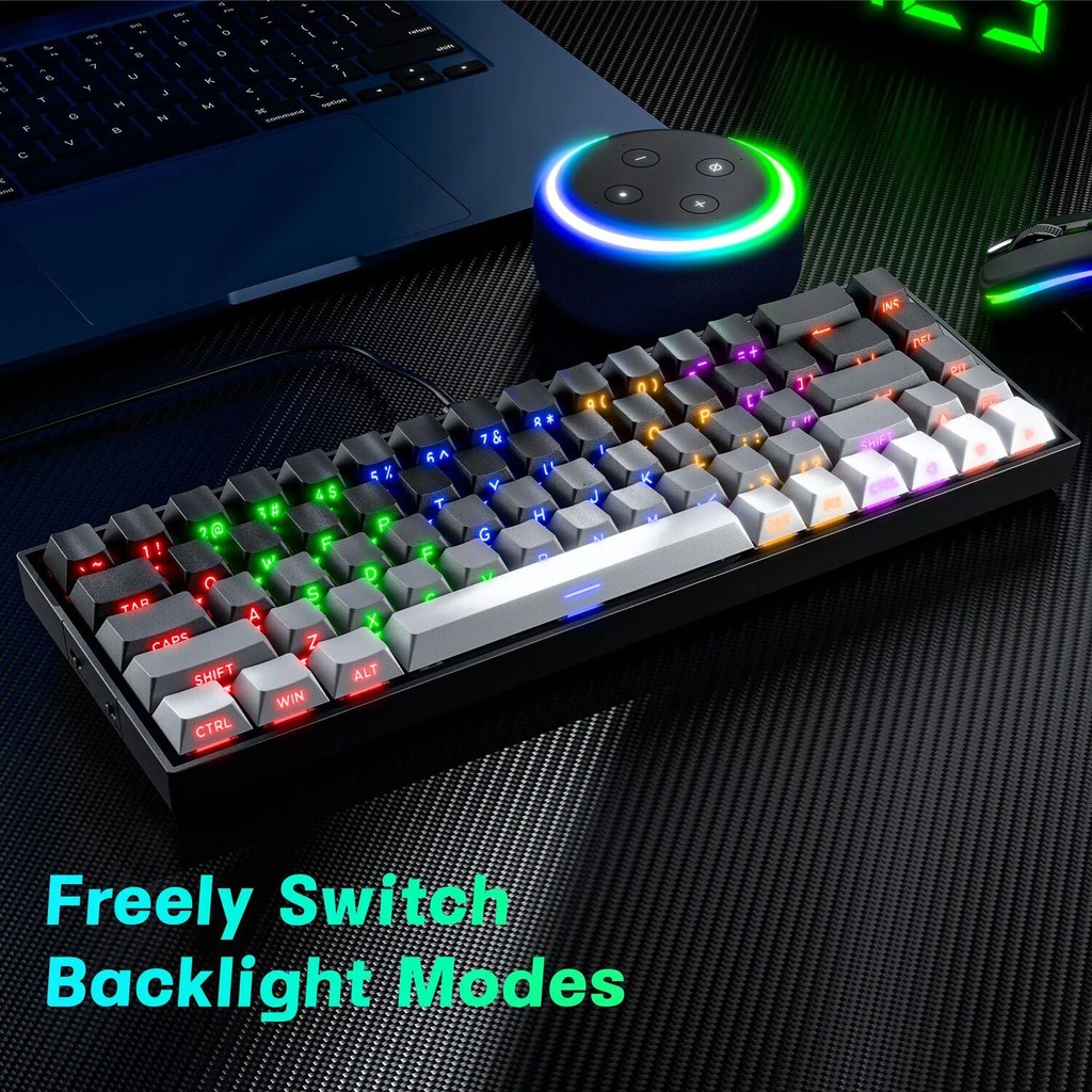 JOMAA RGB Backlit Mechanical Keyboard Wired Gaming Mechanical Keyboard ...
