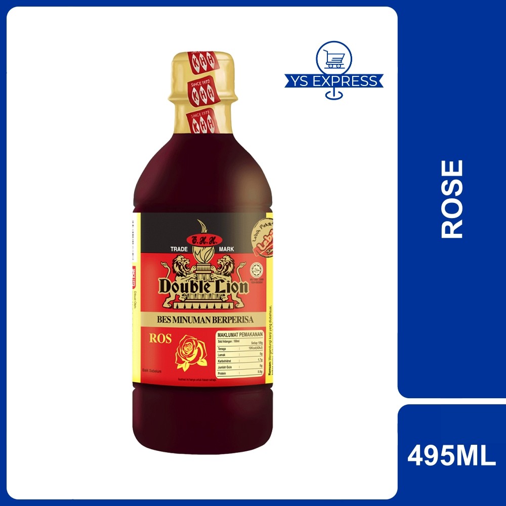 Double Lion Rose Flavoured Concentrated 495ML - Bes Minuman Berperisa ...
