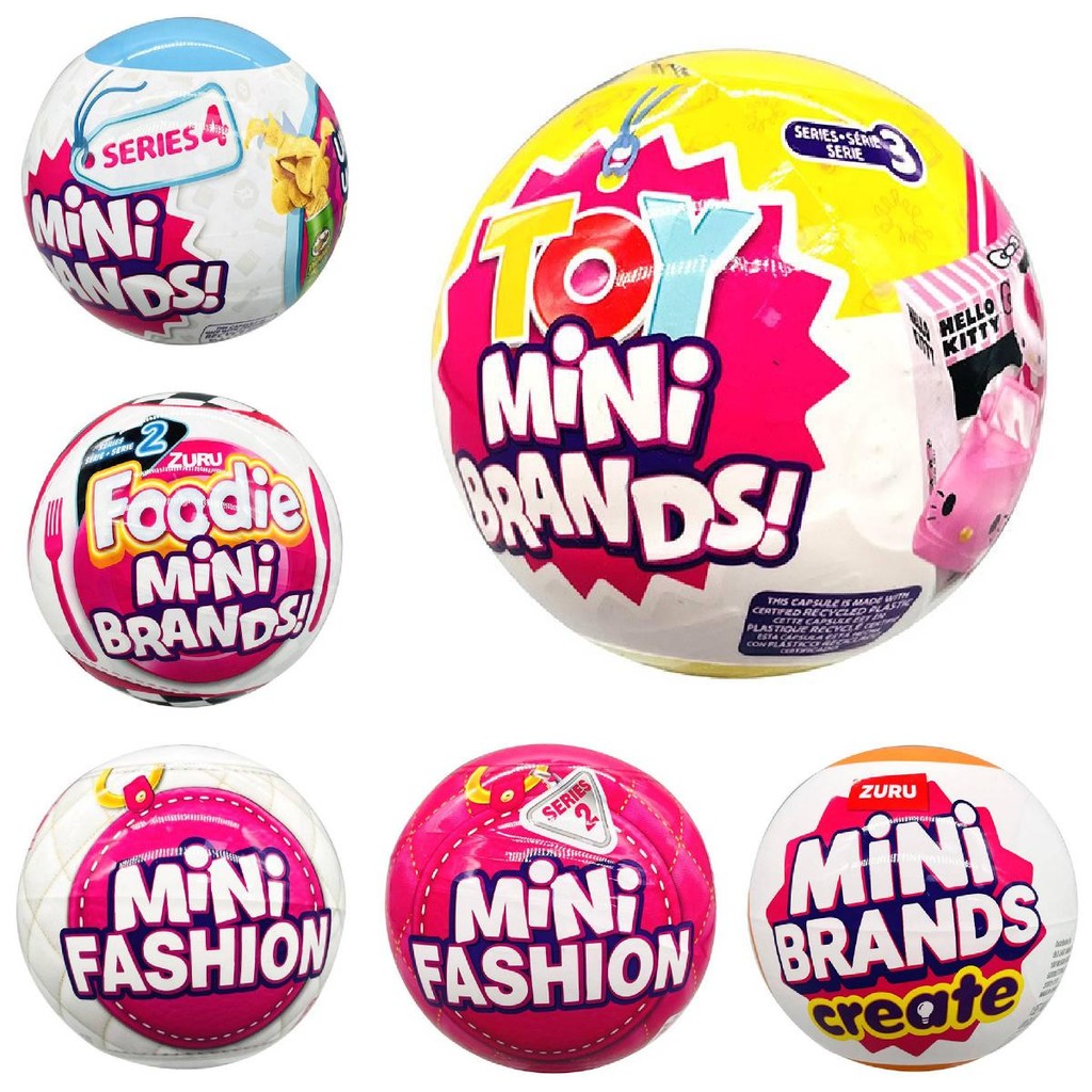 5 Surprise Mini Brands Series 2 Blind Ball Plastic Toy Kids Collectors ...