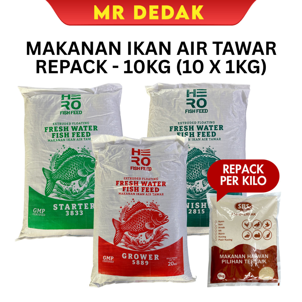 [10KG] [REPACK] MAKANAN IKAN AIR TAWAR | IKAN TALAPIA KELI PATIN HARUAN ...