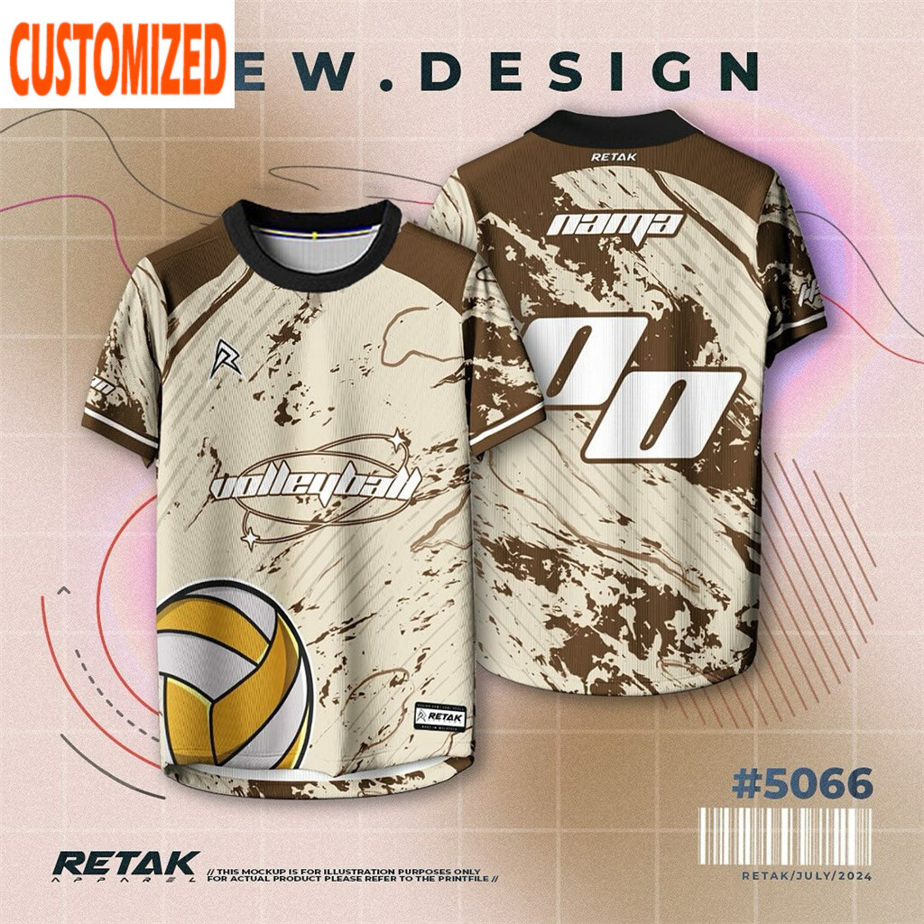 Free Custom Name Number 2024 Volleyball Baju Malaysia Viral Jersey ...