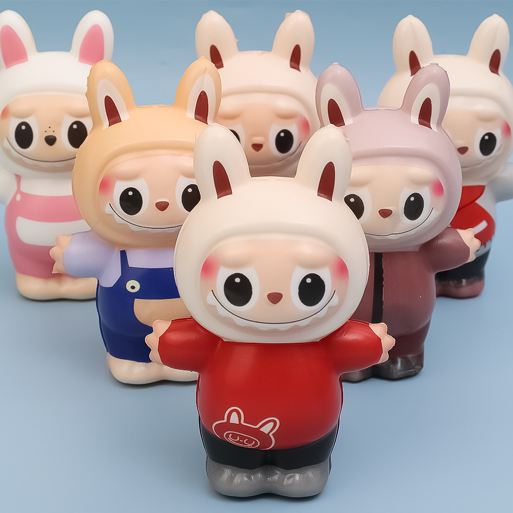 Kawaii Labubu Stress Relief Squishy Anime Cartoon Children's Hand Pinch ...