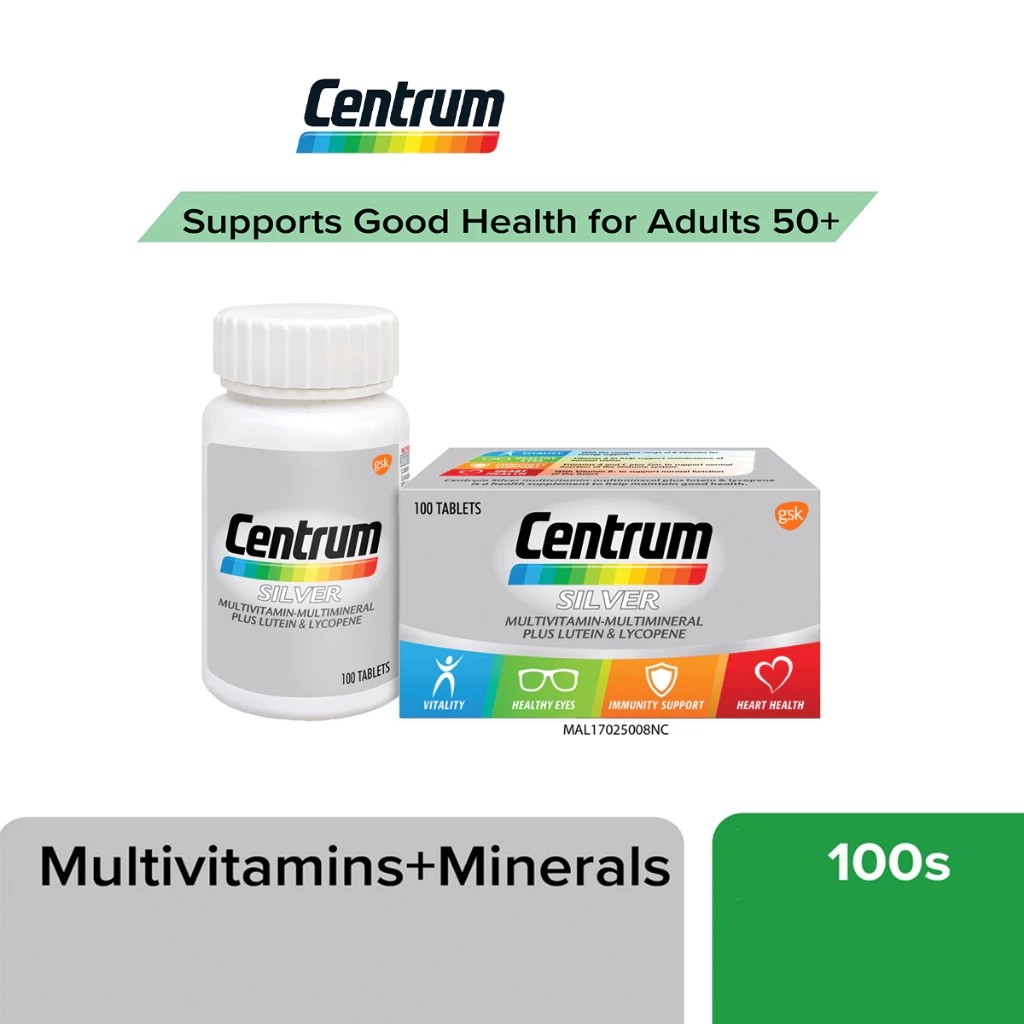 Centrum Silver Multivitamin-Multimineral Plus Lutein for Healthy Eyes ...