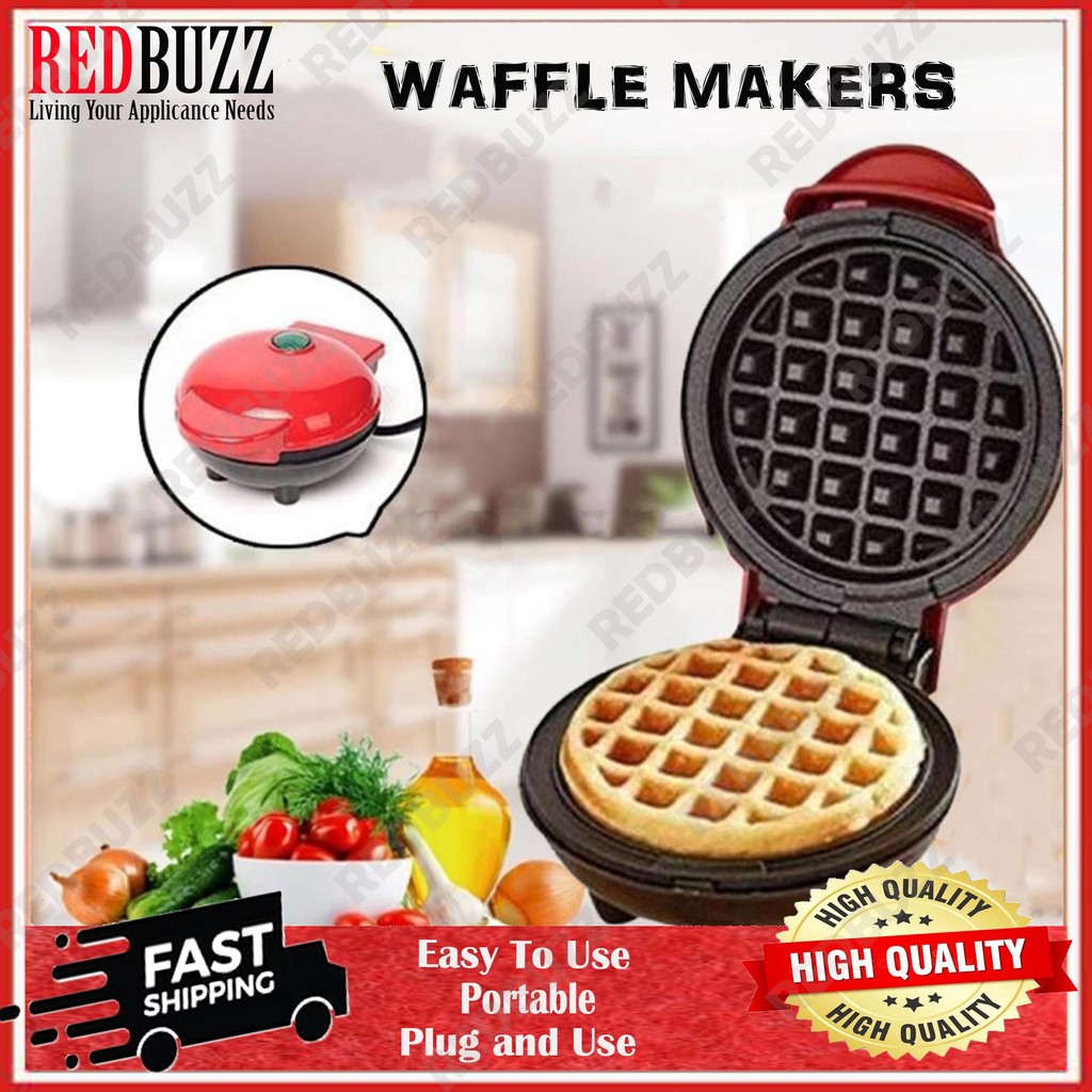 REDBUZZ Electric Waffles Maker Breakfast Waffle Machine Egg Cake Pan ...