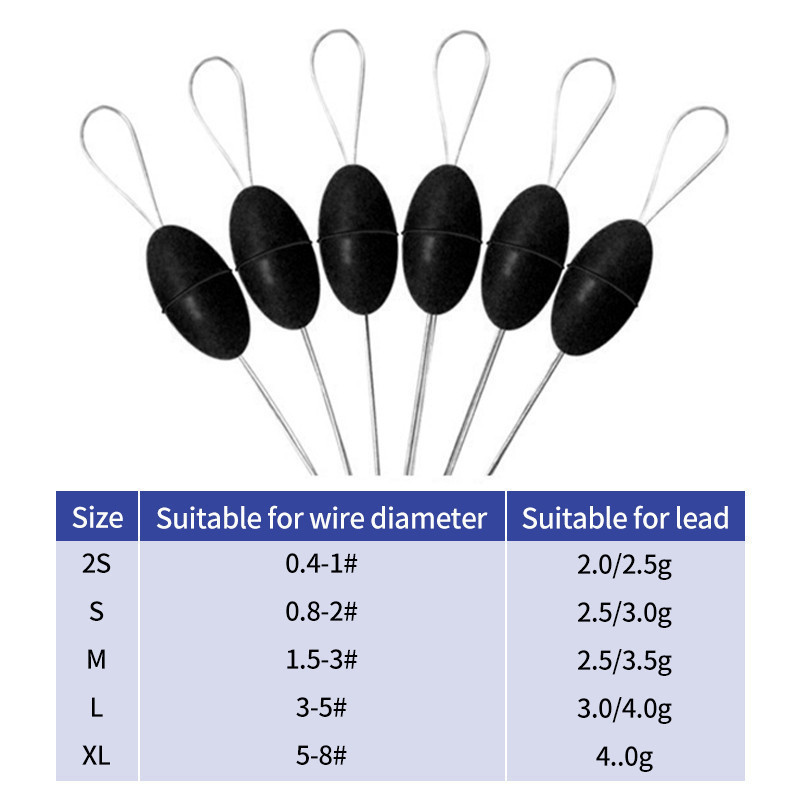 60pcs 10 Group Rubber Space Bean Sea Carp Fly Fishing Rubber Oval ...